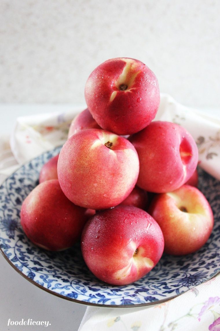 Sweet Buttery Nectarine Torte Topped with Walnuts | Foodelicacy