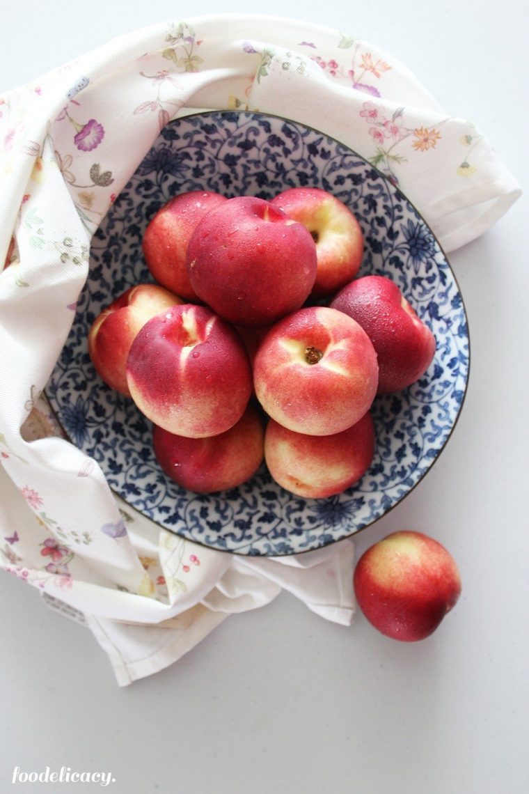 Sweet Buttery Nectarine Torte Topped with Walnuts | Foodelicacy
