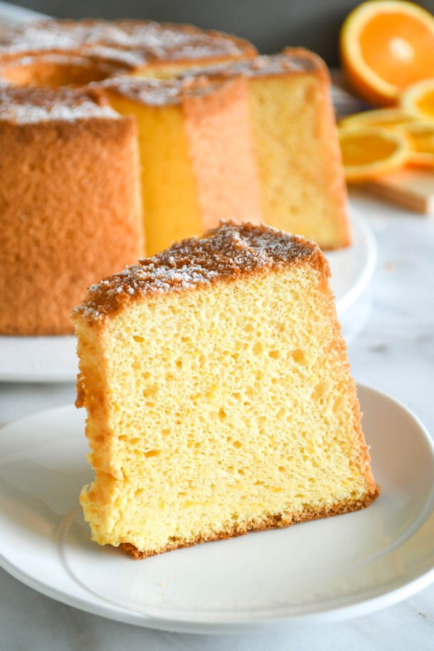 Beautiful Orange Chiffon Cake: Fresh & Zesty Citrus Flavour! | Foodelicacy