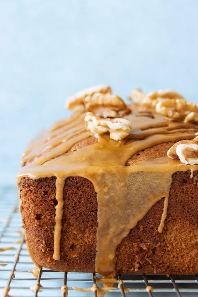 Extra Moist Coffee Walnut Cake with Coffee Glaze