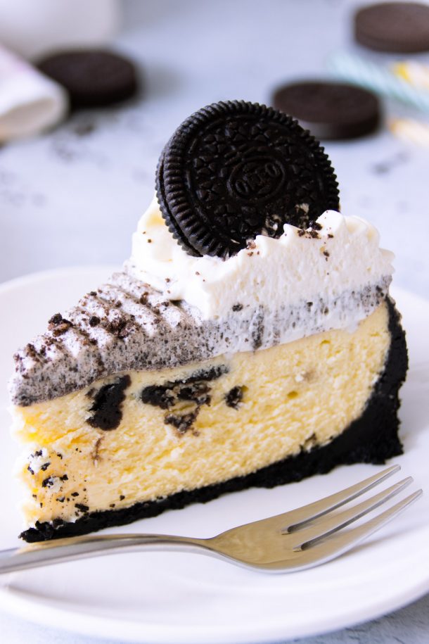 Oreo Cheesecake with Oreo Whipped Cream Topping | Foodelicacy
