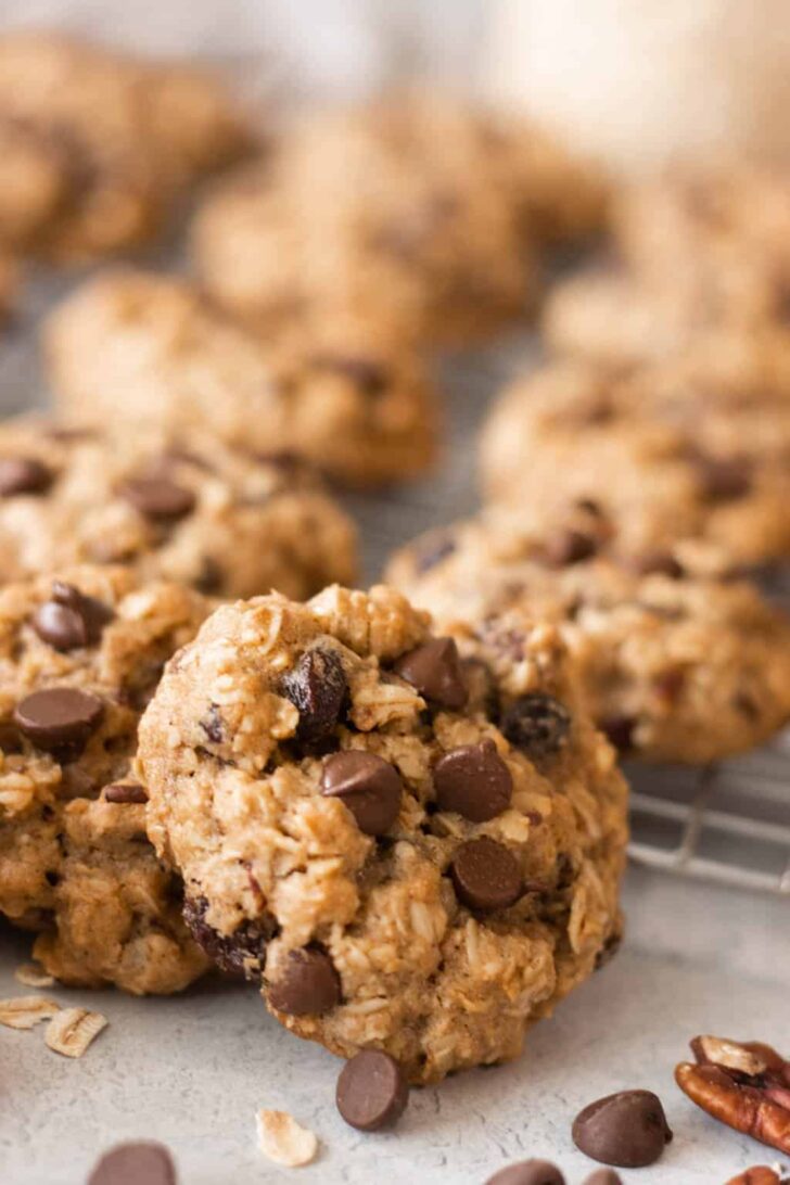 Soft and Chewy Oatmeal Chocolate Chip Cookies {with VIDEO} | Foodelicacy