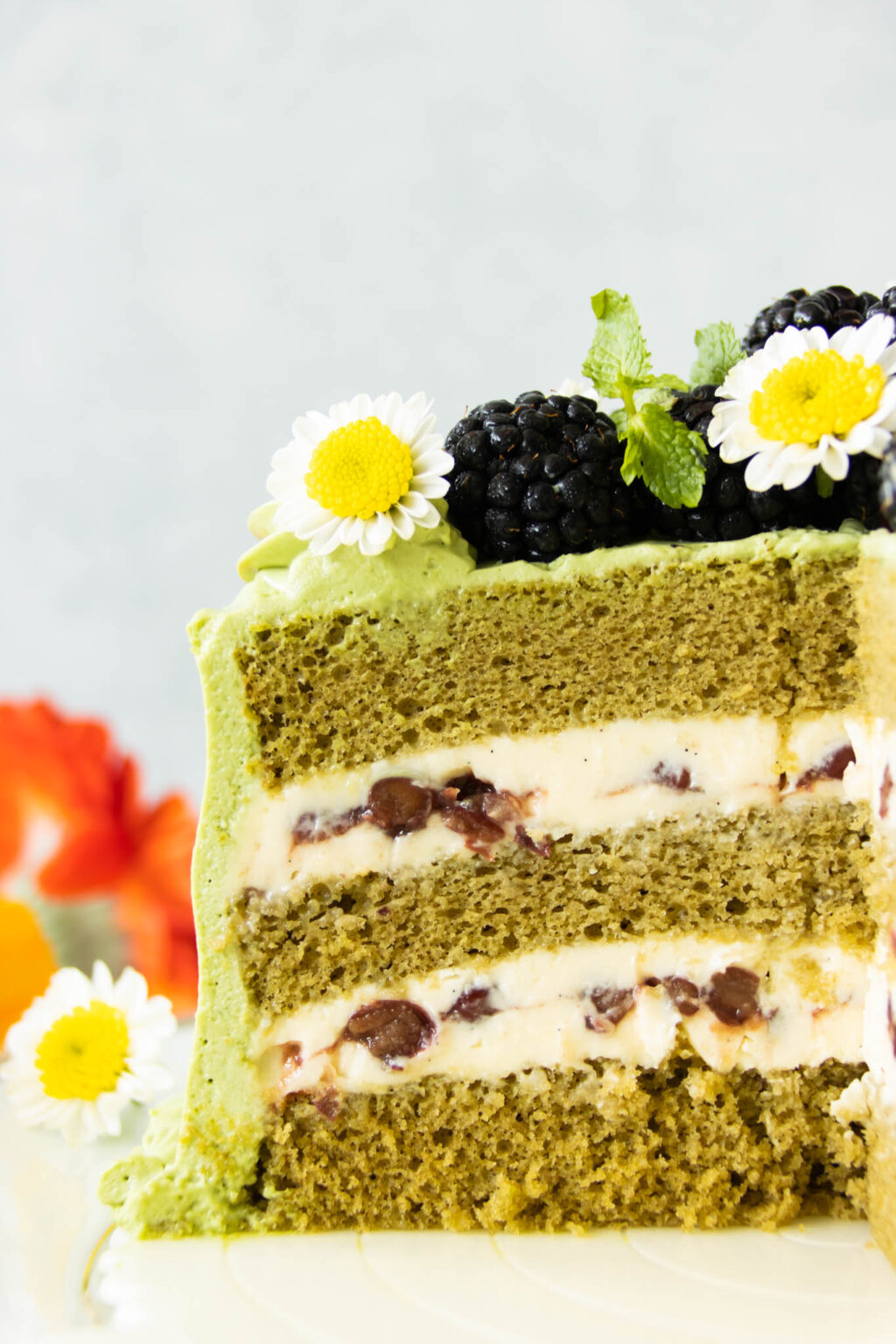 Matcha Red Bean Cake | Foodelicacy