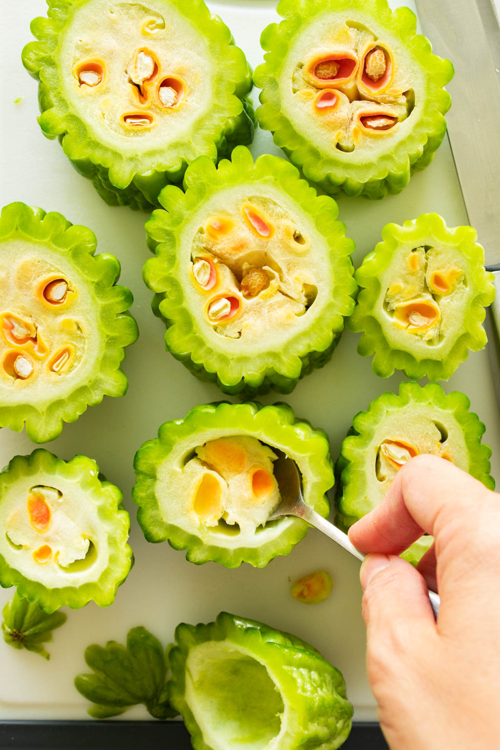 Bitter Melon with Pork Stuffing {Quick Meal Prep} | Foodelicacy