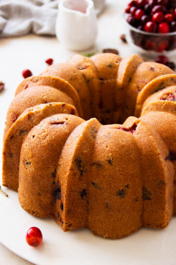 Fresh Cranberry Bundt Cake | Foodelicacy