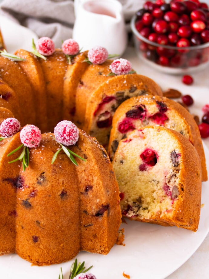 Fresh Cranberry Bundt Cake | Foodelicacy